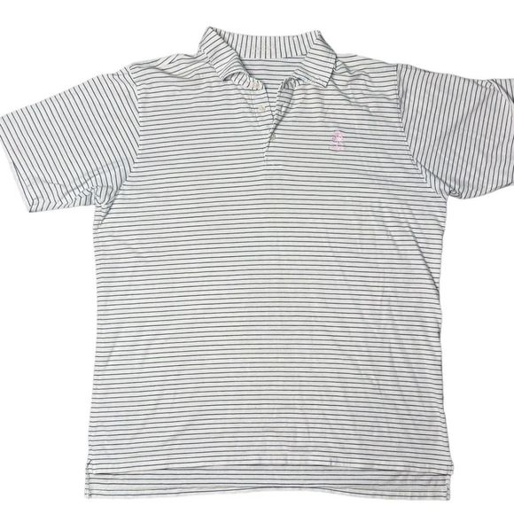 B Draddy | Shirts | B Draddy Polo Shirt Mens Size Large White Striped ...